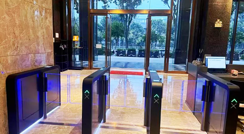 Speed Gate DR.TD.6629C: Elegant AI Anti-Tailgating w/ 0.3s Access