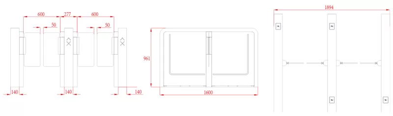 Speed Gate DR.TD.6629C: Elegant AI Anti-Tailgating w/ 0.3s Access