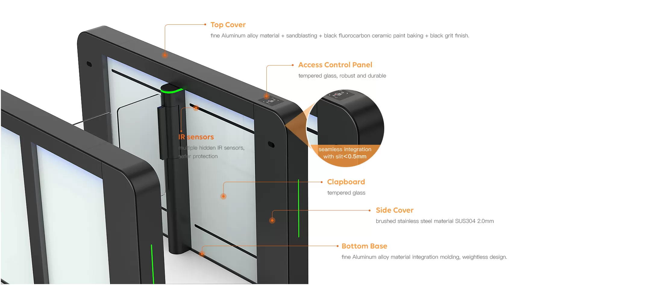 Speed Gate DR.TD.6629A: AI-Driven Contactless Security with Anti-Tailgating