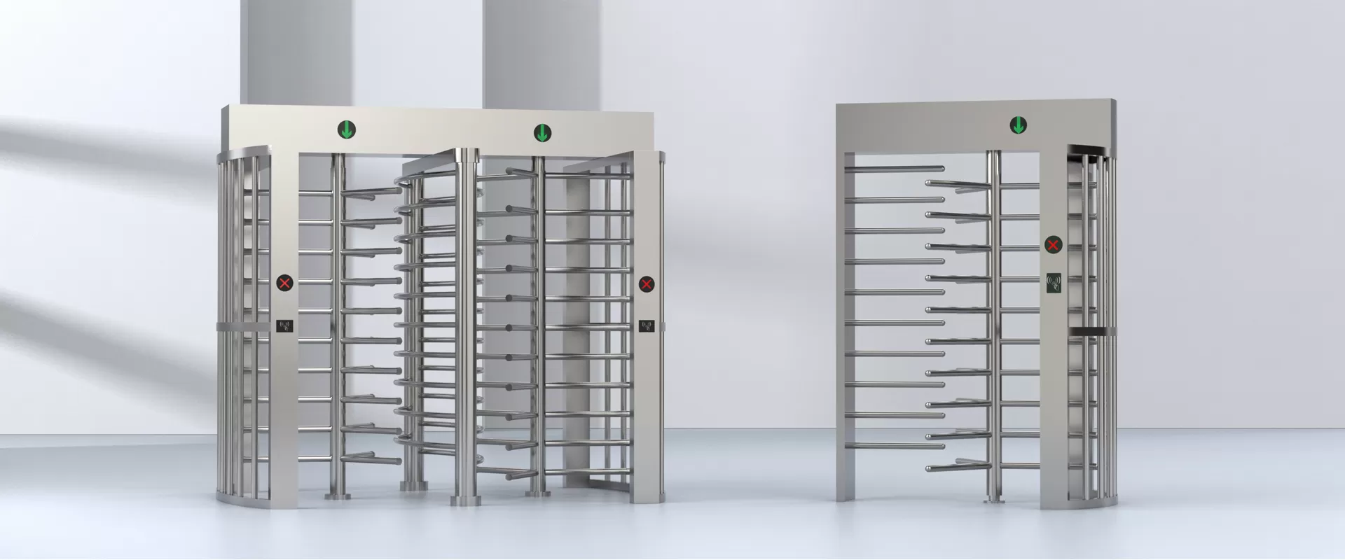 Full Height Turnstile Gate One Way Revolving Security Door Manufacturer